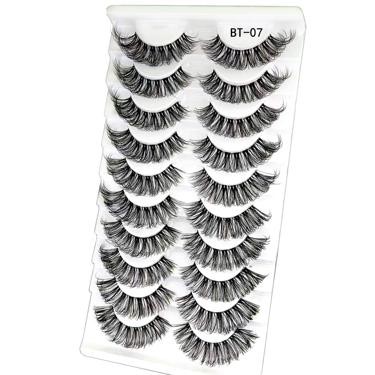 3D False Eyelashes Fluffy Soft Eyelashes Clear Stem Faux Mink Lashes ...