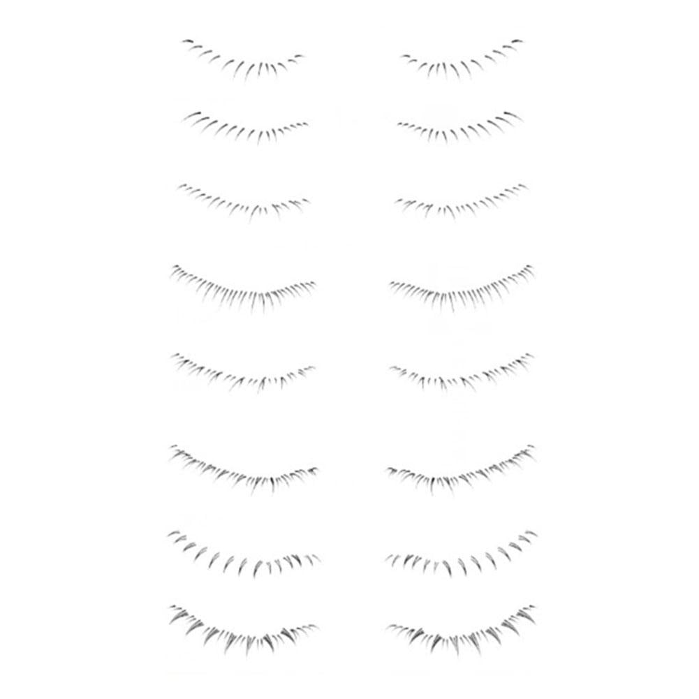 3D False Eyelashes Tattoo Waterproof Under Eye Transfer lashes Decals ...