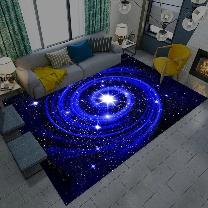 3D Fantasy Starry Sky Galaxy Carpets for Living Room Bedroom Area Rugs ...
