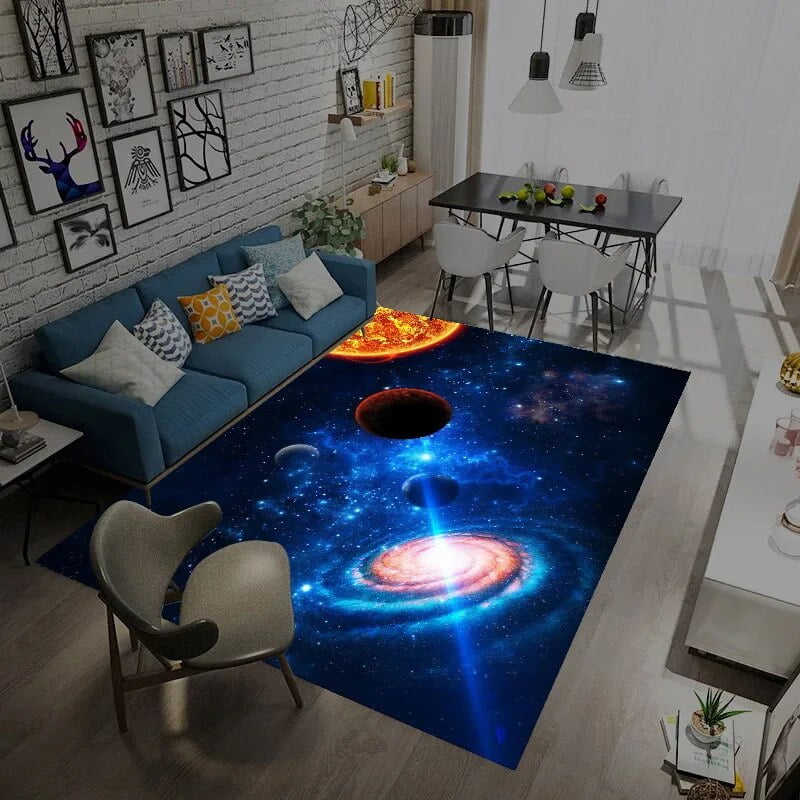 3D Fantasy Starry Sky Galaxy Carpets for Living Room Bedroom Area Rugs ...