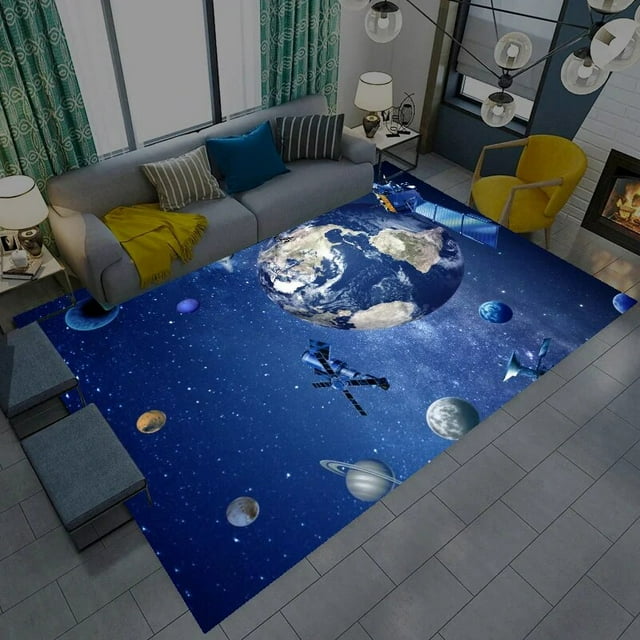 3D Fantasy Starry Sky Galaxy Carpets for Living Room Bedroom Area Rugs ...