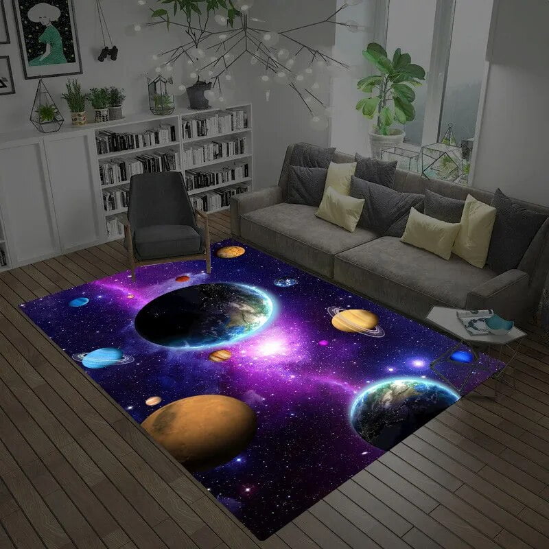 3D Fantasy Starry Sky Galaxy Carpets for Living Room Bedroom Area Rugs ...