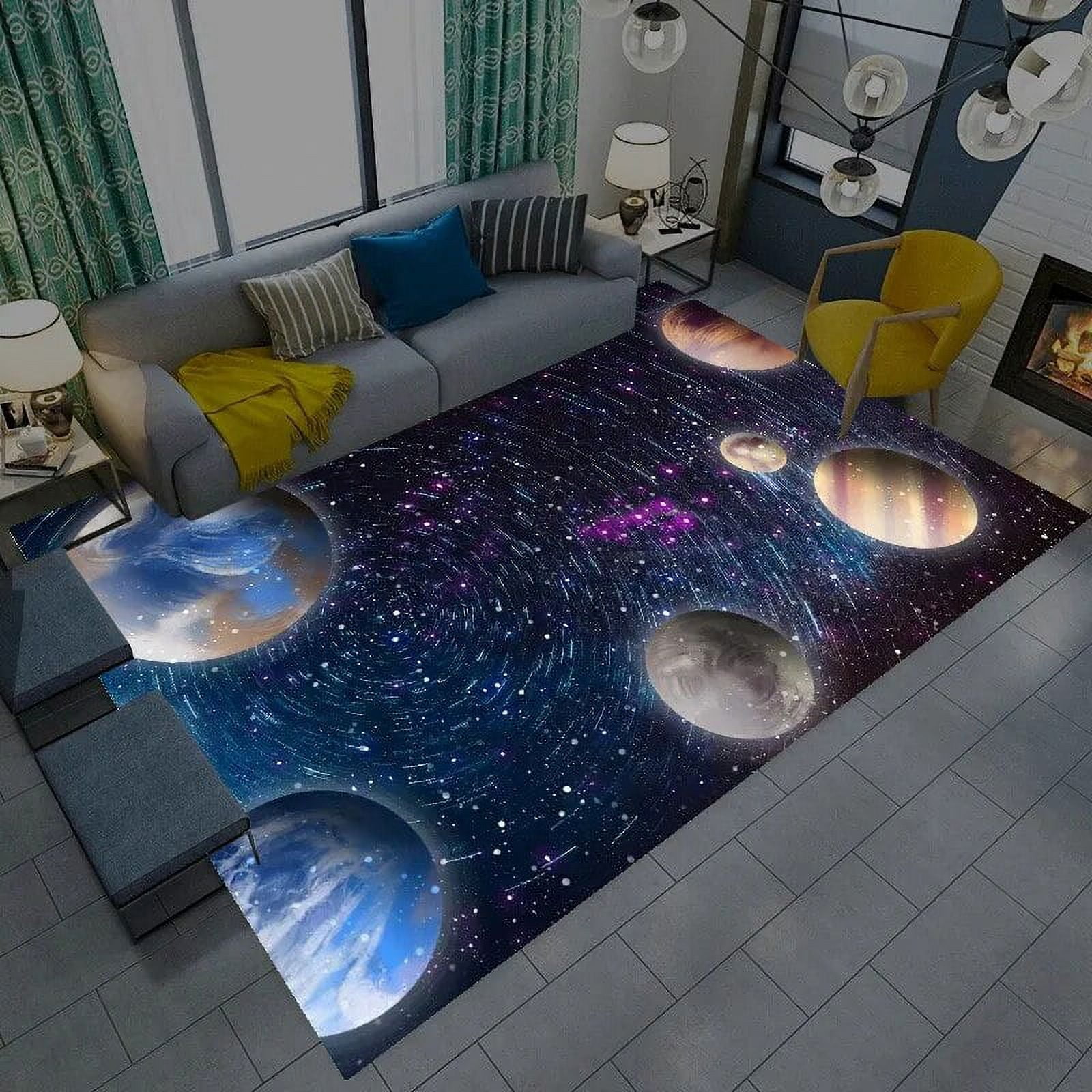 3D Fantasy Starry Sky Galaxy Carpets for Living Room Bedroom Area Rugs ...
