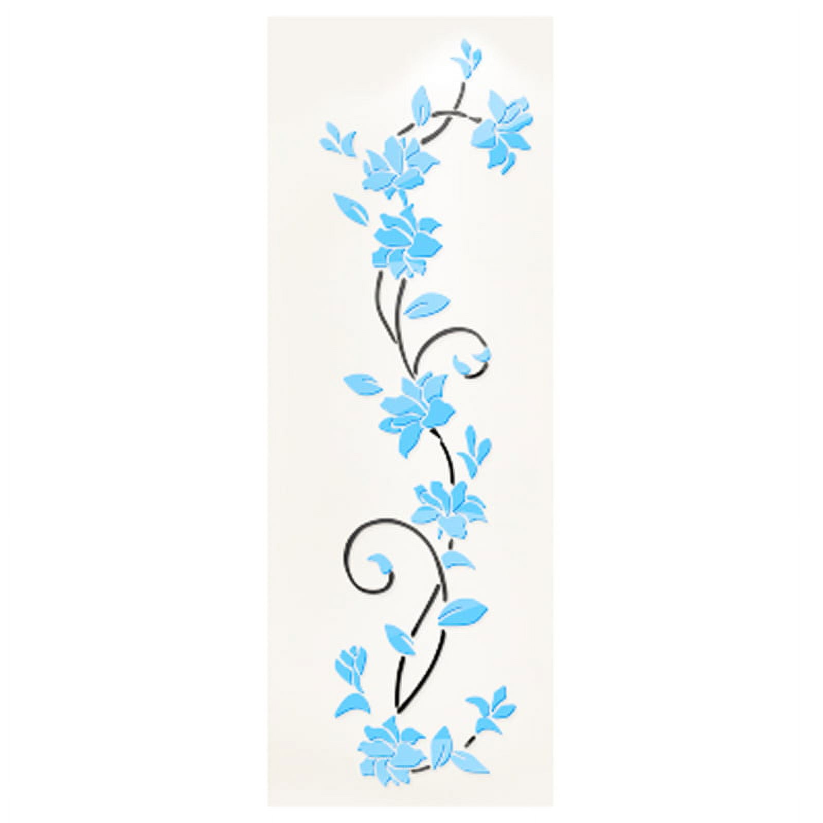 3D Fashion DIY Decal Rose Flower Wall Stickers Adhesive Wall Panel ...