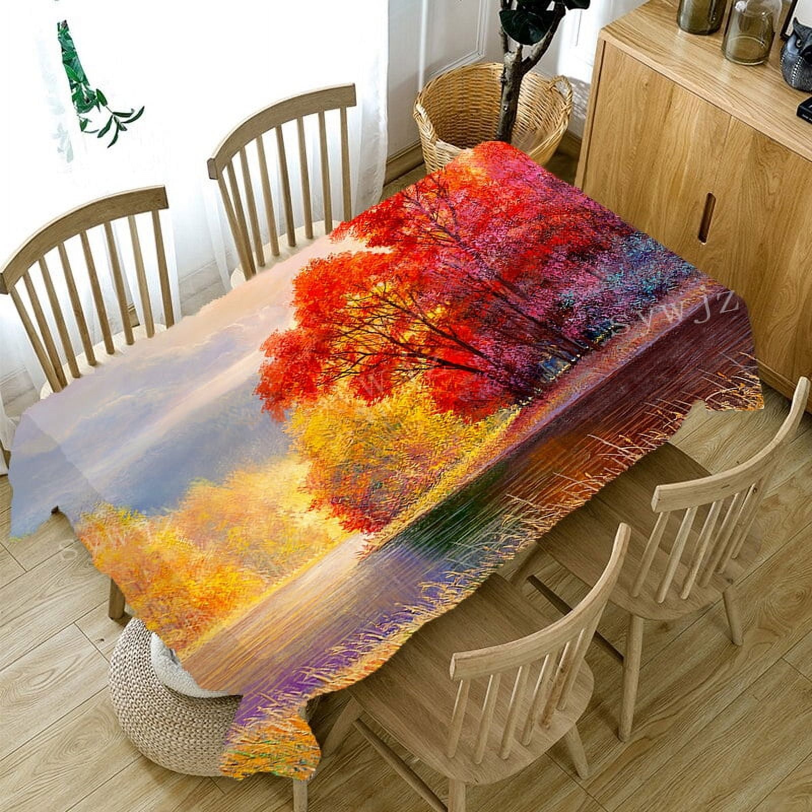 3D Fashion Road Tablecloth Kitchen Rectangular Dining Tablecloth Sunset ...