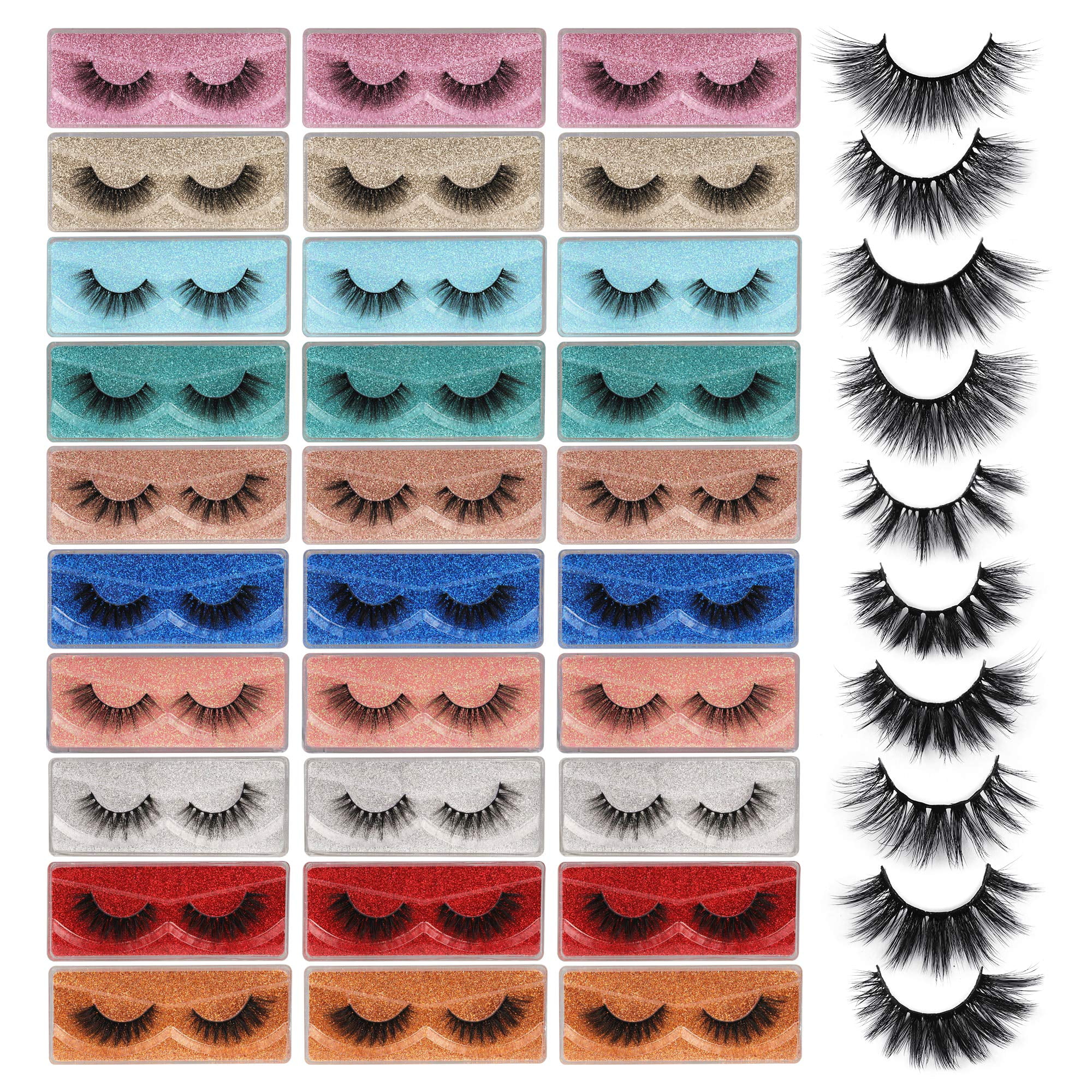 3D Faux Mink Lashes AIF9 Wholesale Lashes Bulk 30 Pairs False Eyelashes ...