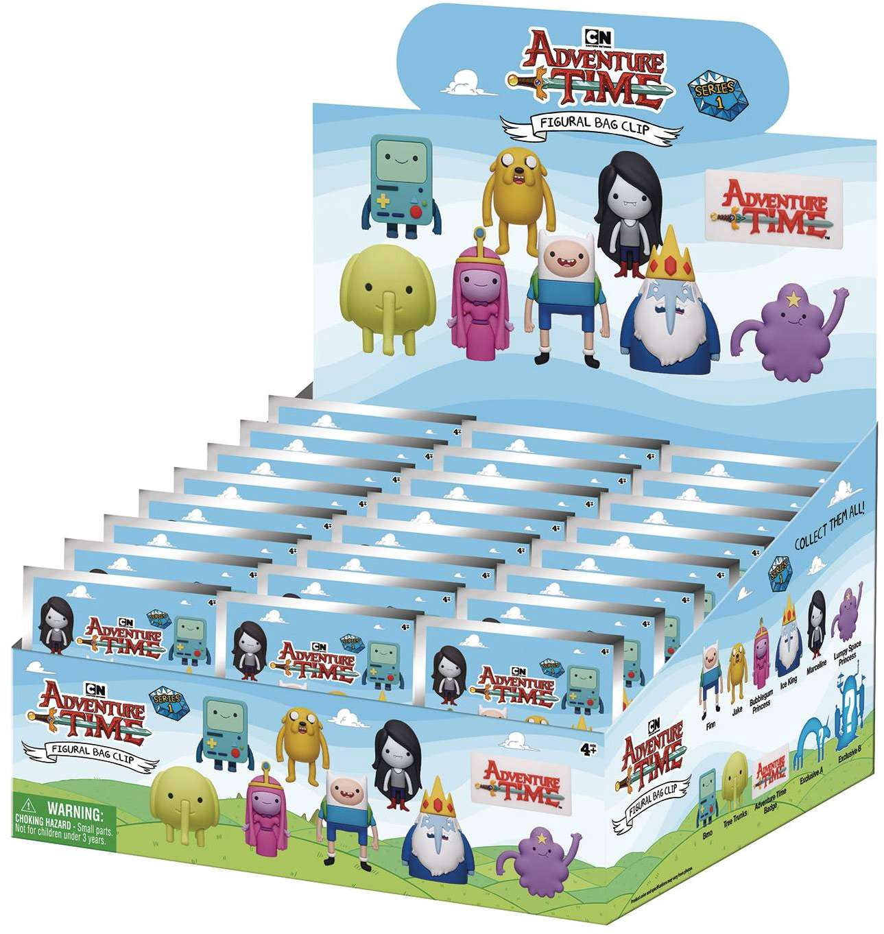3D Figural Foam Bag Clip Adventure Time Series 1 Mystery Box (24 Packs ...