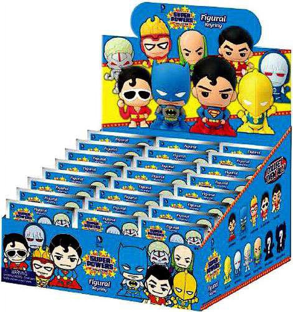3D Figural Keychains DC Superpowers Mini Figure Keyring Mystery Box ...