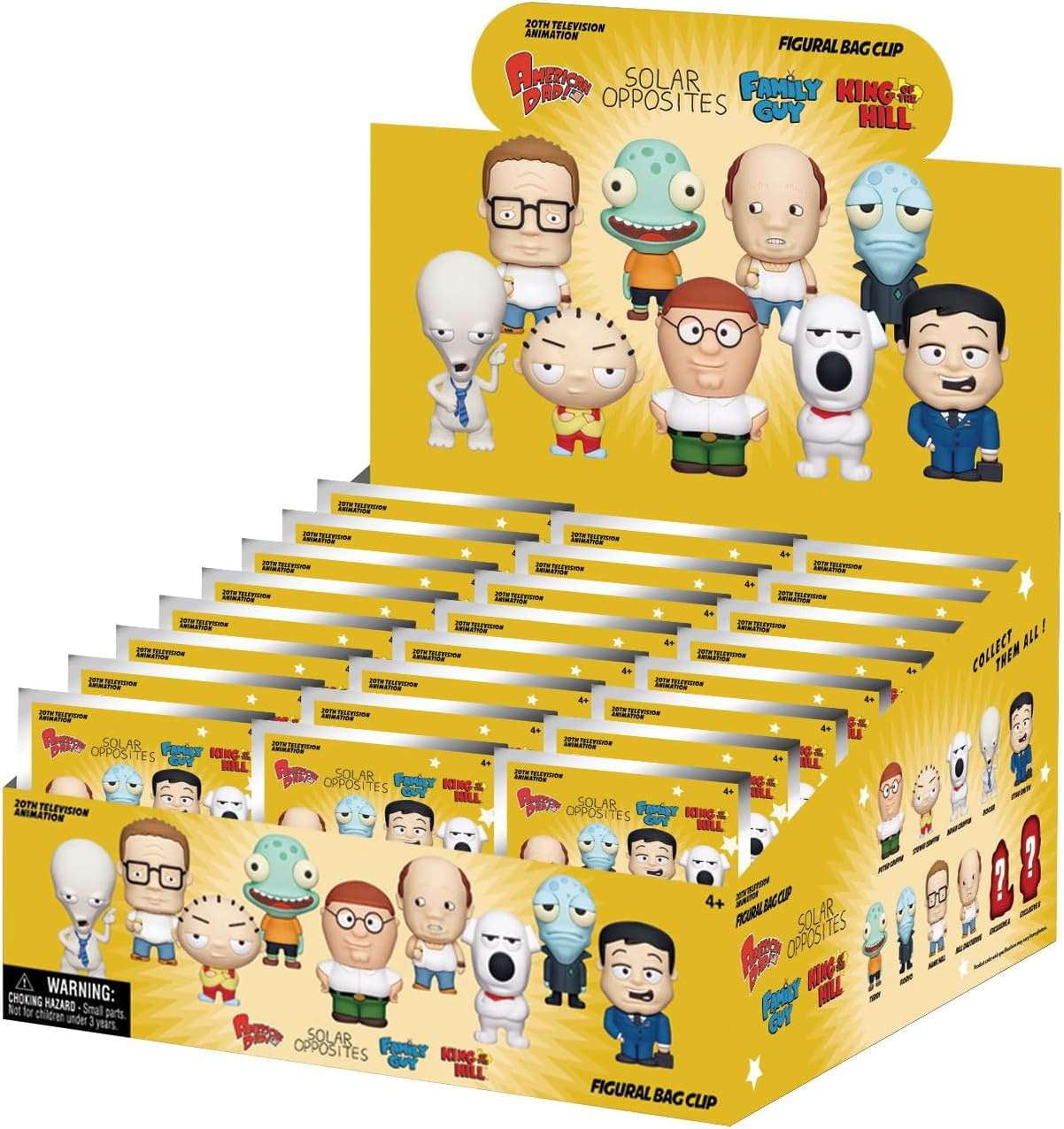 3D Figural Keyring 20th Television Animation Mystery Box (24 Pack ...