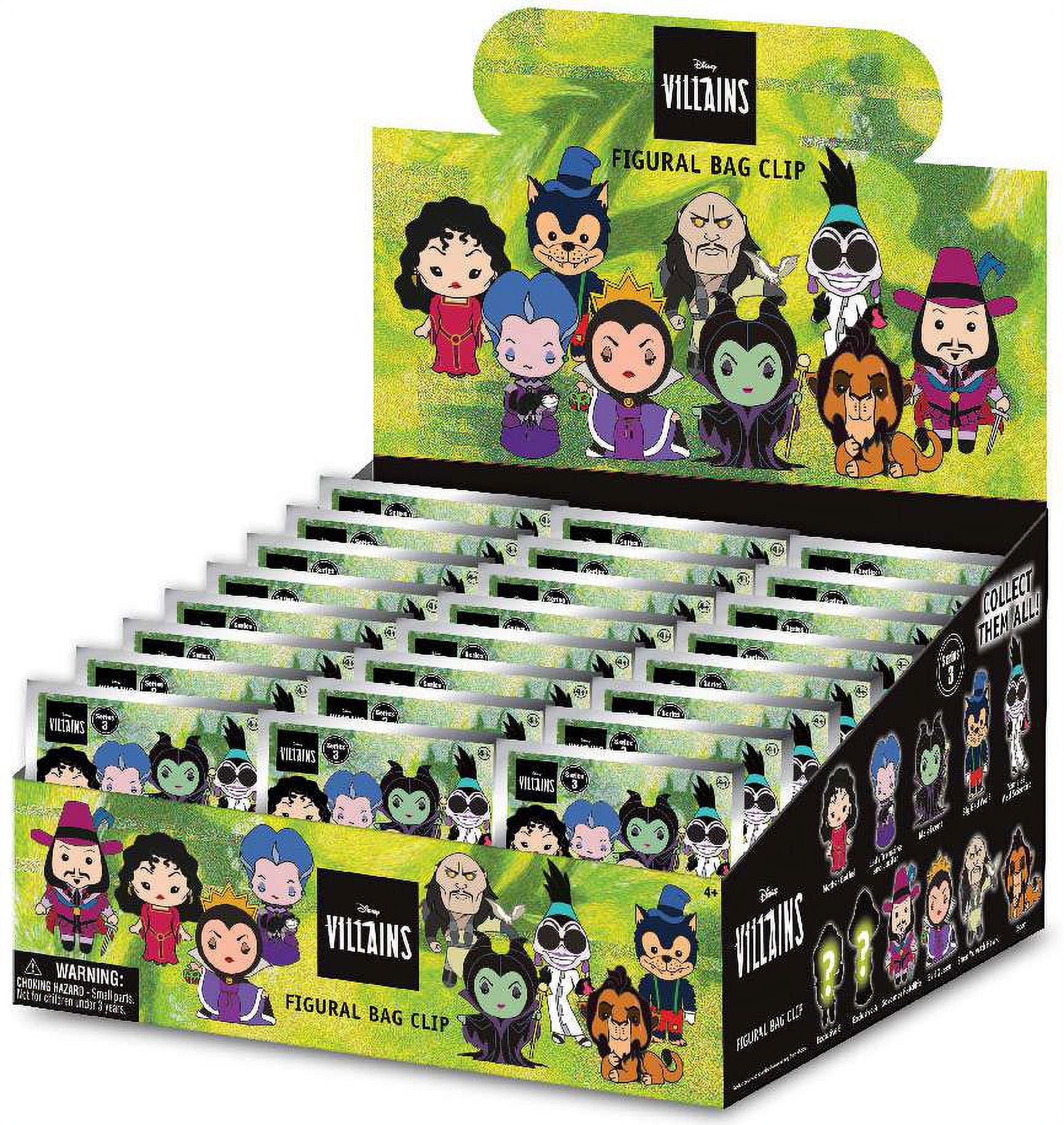 3D Figural Keyring Disney Villains Series 3 Mystery Box (24 Packs ...