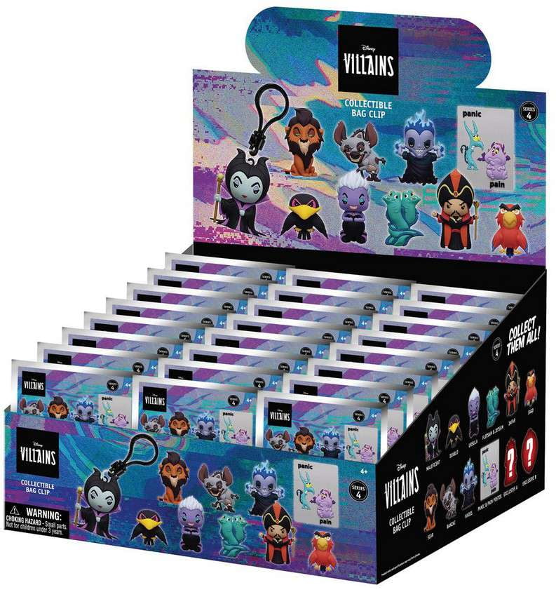 3D Figural Keyring Disney Villains Series 4 Mystery Box [24 Packs ...