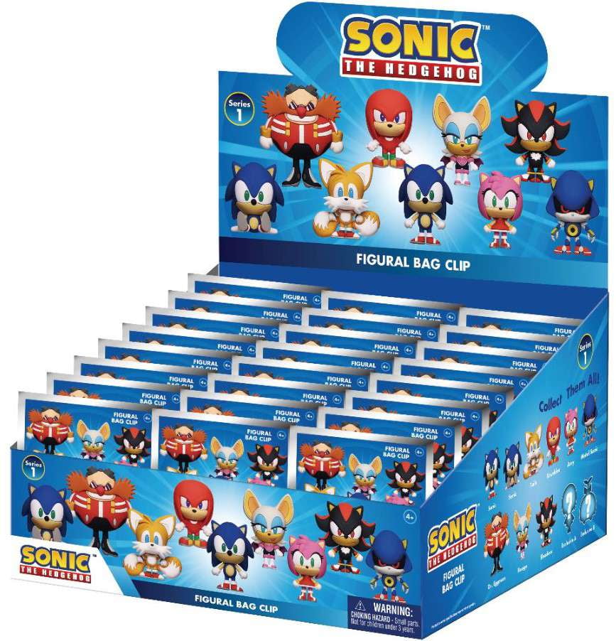 3D Figural Keyring Sonic the Hedgehog Series 1 Mystery Box (24 Packs ...