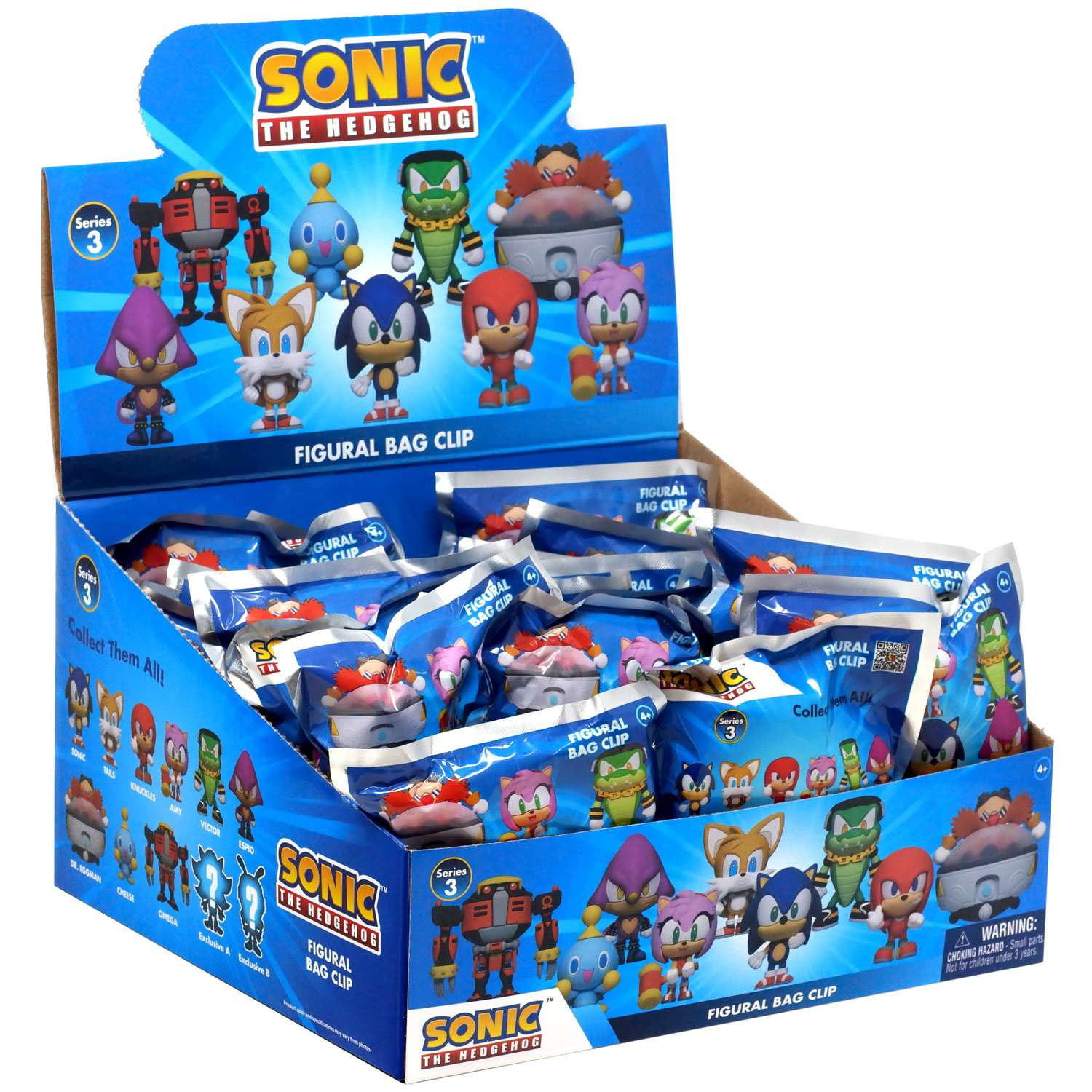 3D Figural Keyring Sonic the Hedgehog Series 3 Mystery Box (24 Packs ...