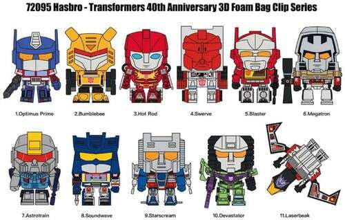 3D Figural Keyring Transformers 40th Anniversary Series 1 Mystery Box ...