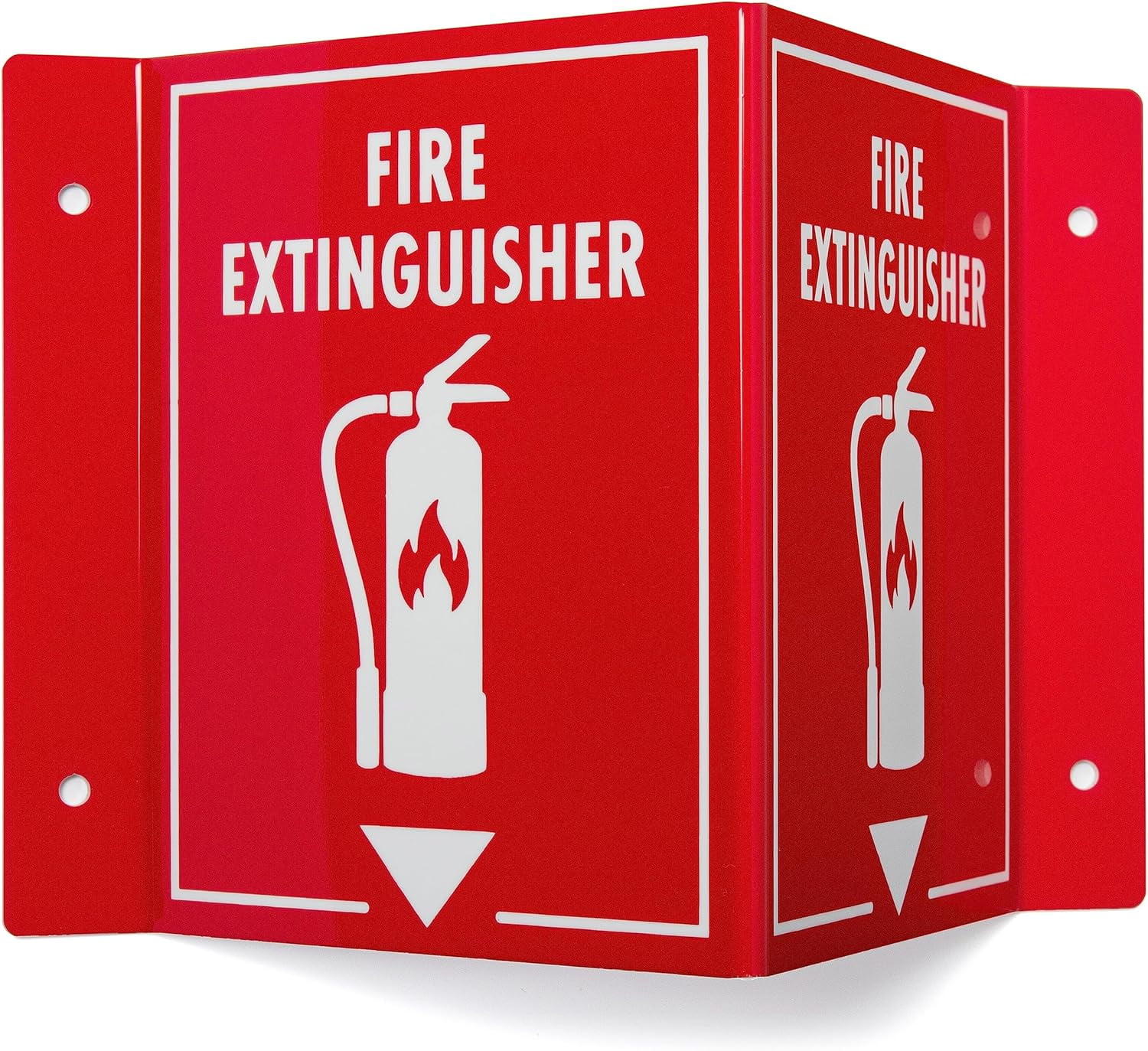 3D Fire Extinguisher Sign 2-Pack | Projecting Wall Mount Fire Safety ...