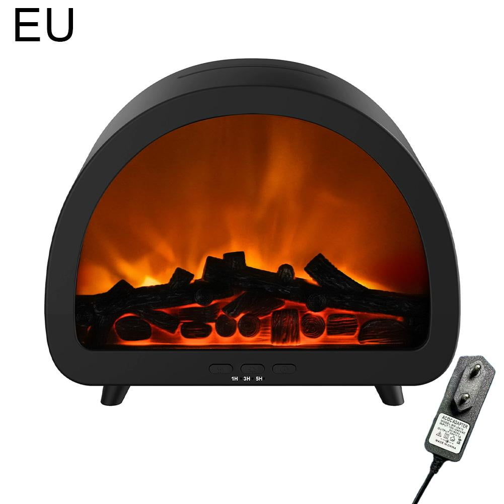 3D Fireplace Aroma Diffuser,7 Colors Fireplace Fire Flame Aromatherapy ...