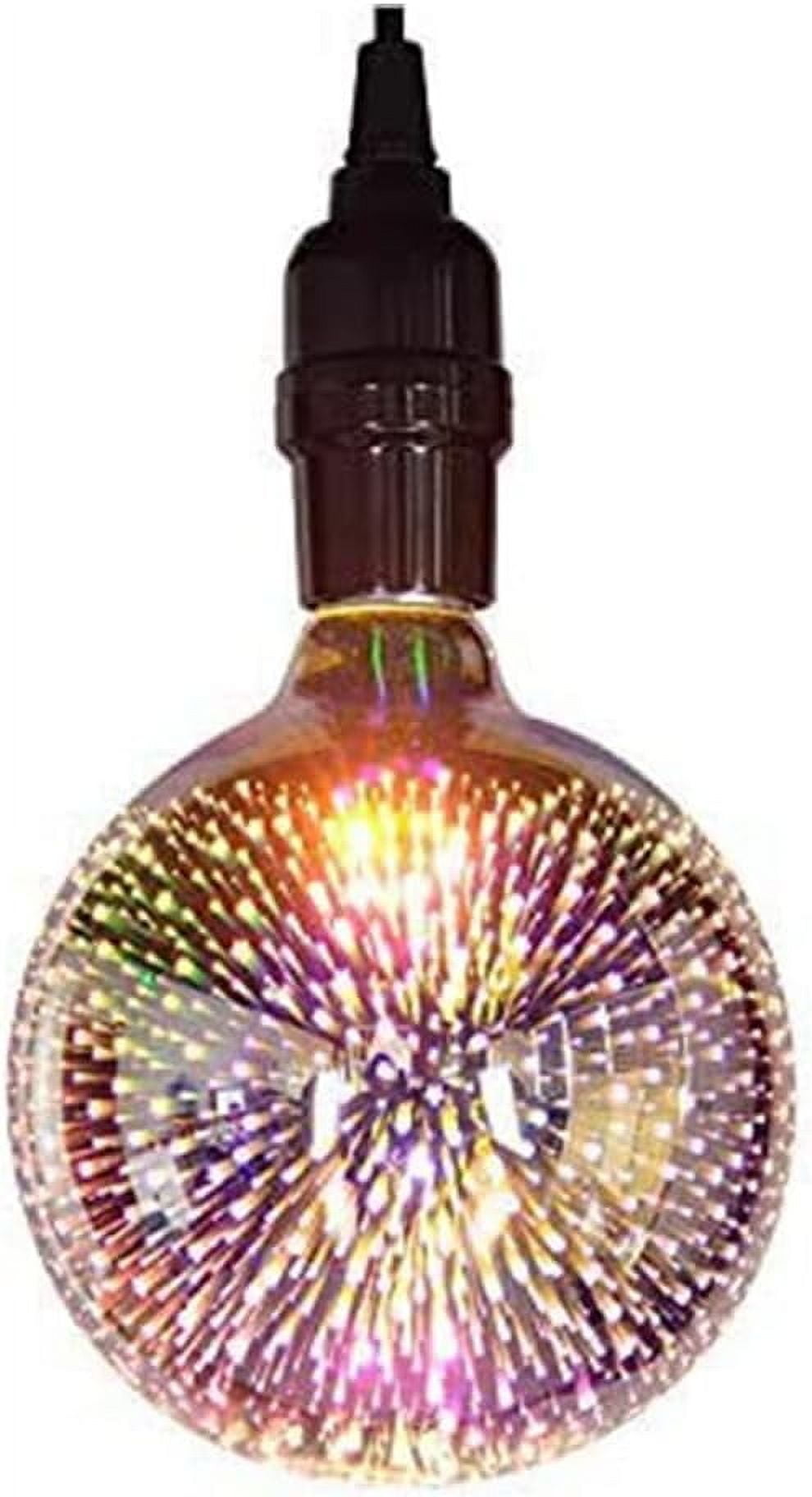3D Fireworks Decorative Light Bulb, E27 Base, 4W, AC100-240V, Glass ...