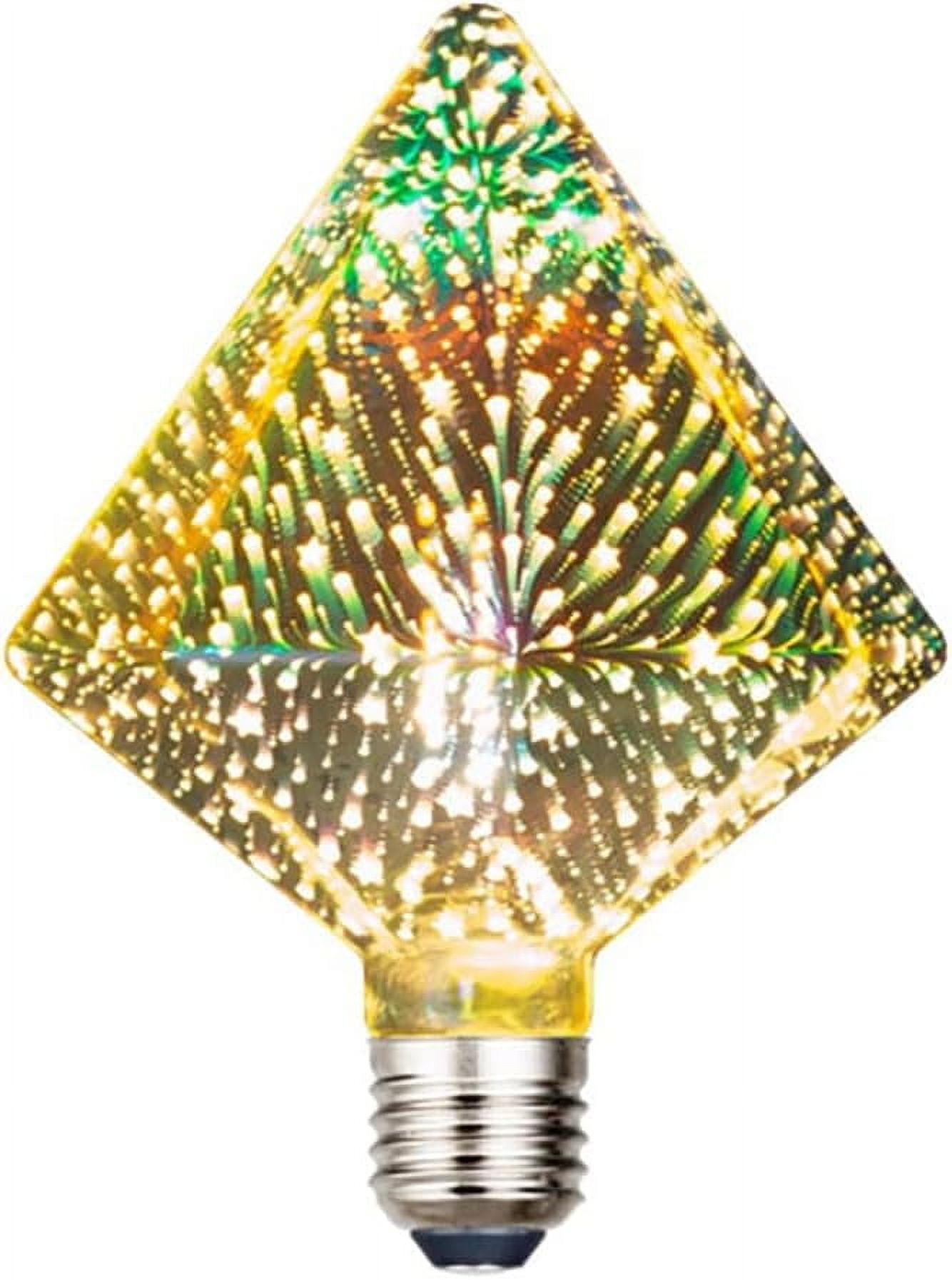 3D Fireworks Decorative Light Bulb, E27 Base, 4W, AC100-240V, Glass ...