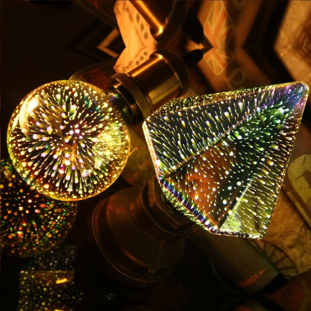 3D Fireworks Effect LED Light Bulbs - 4W 110V Multicolored Fairy Light ...
