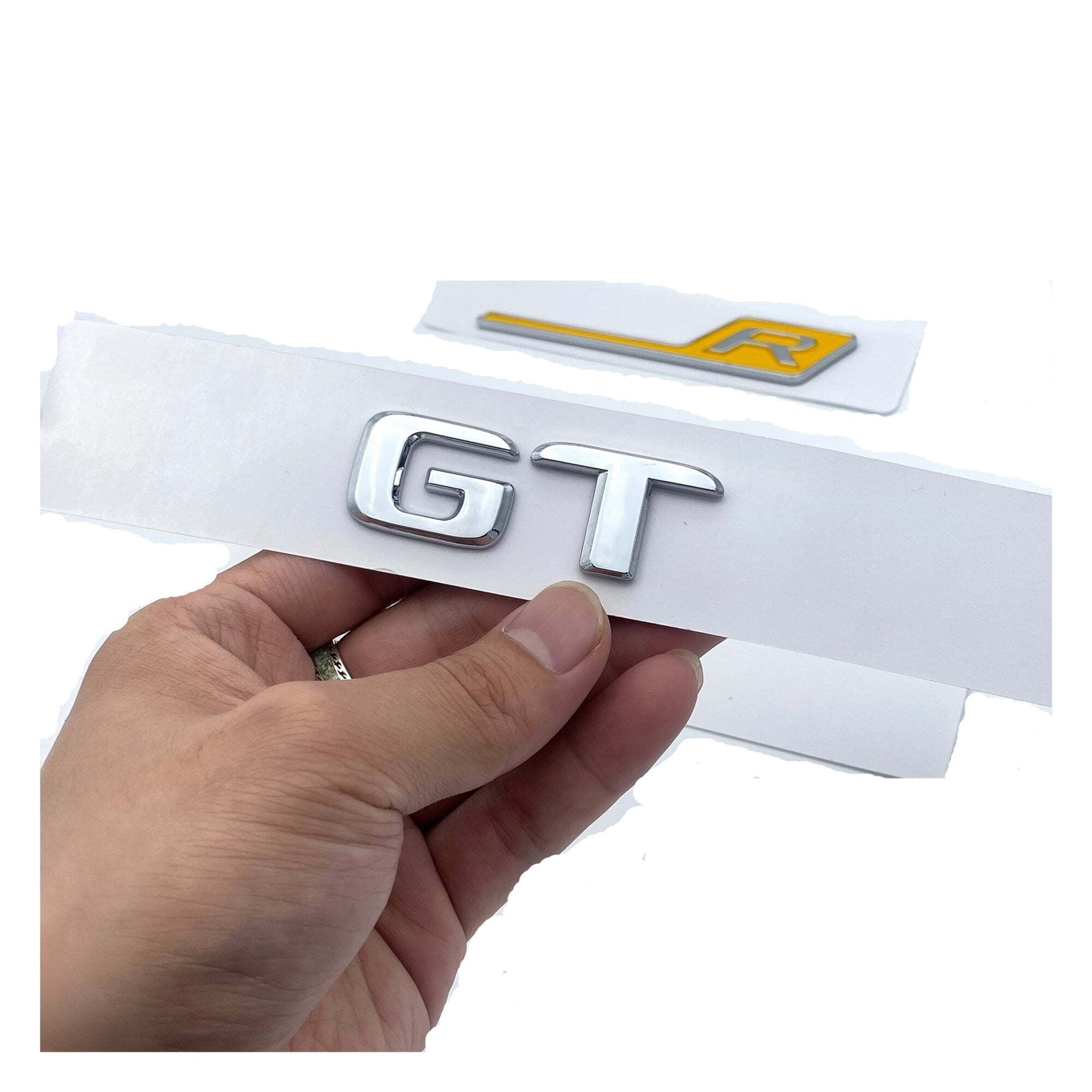 3D Flat Font Letters ABS Emblem Yellow R GT GTR Fit For Mercedes Fit ...