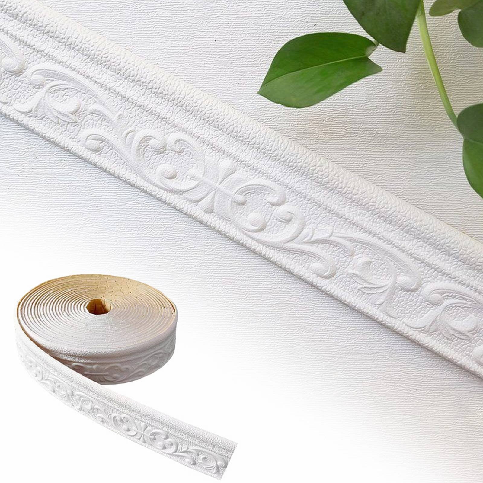 3D Flexible Wall Molding Trim - Self Adhesive PVC Foam Baseboard, Waist ...