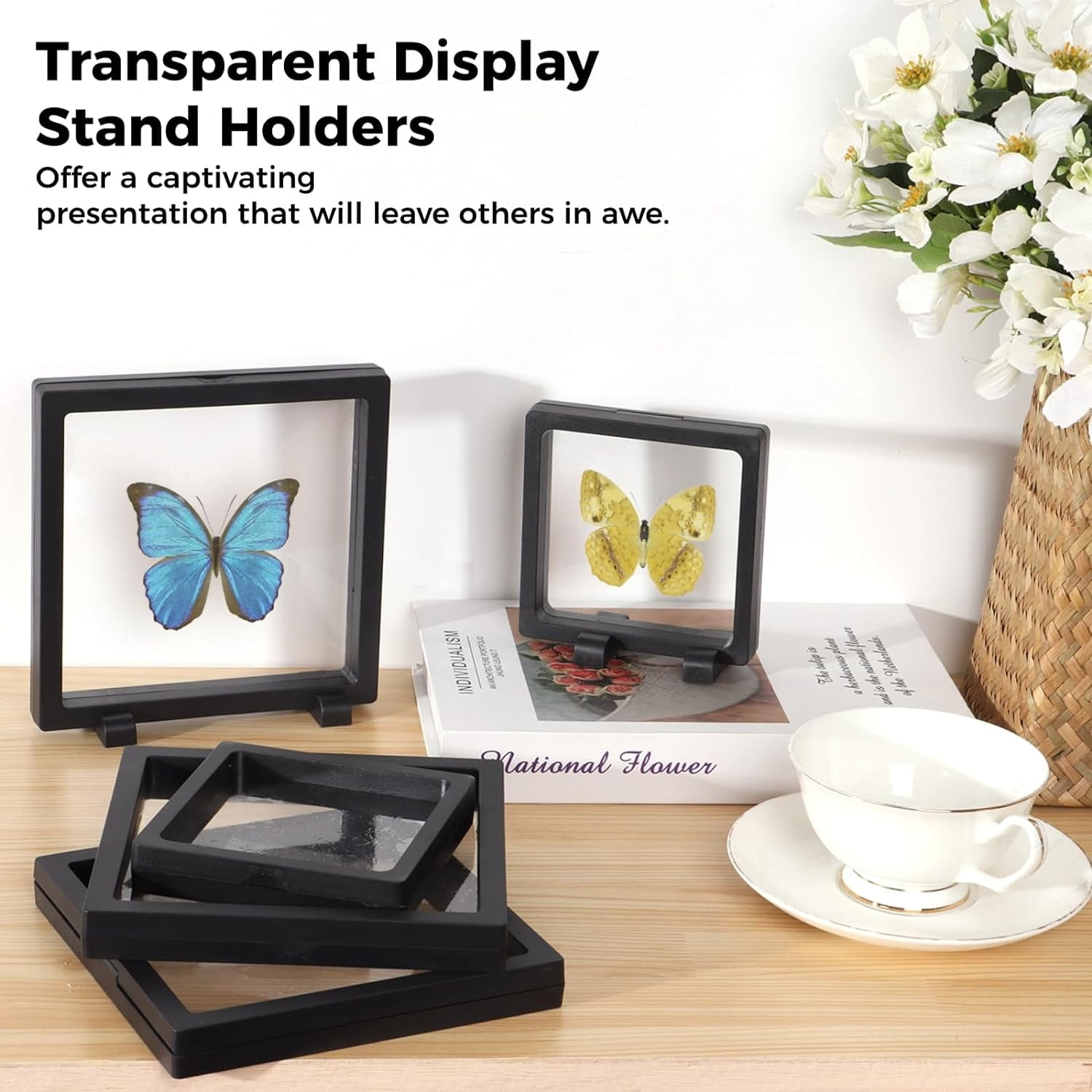 3D Floating Display Case Display Stand Holder Suspension Frame for AA ...