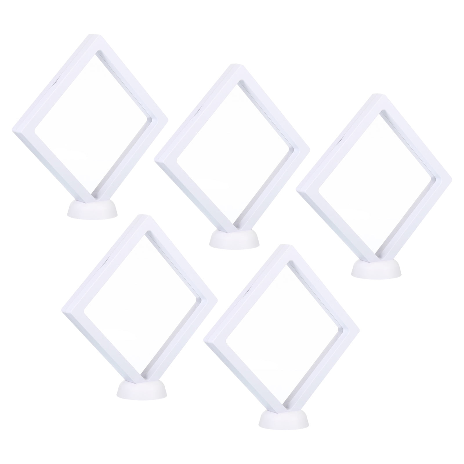 3D Floating Display Frame Coin Jewelry Case Holder with Base 5.5" x 5.5 ...