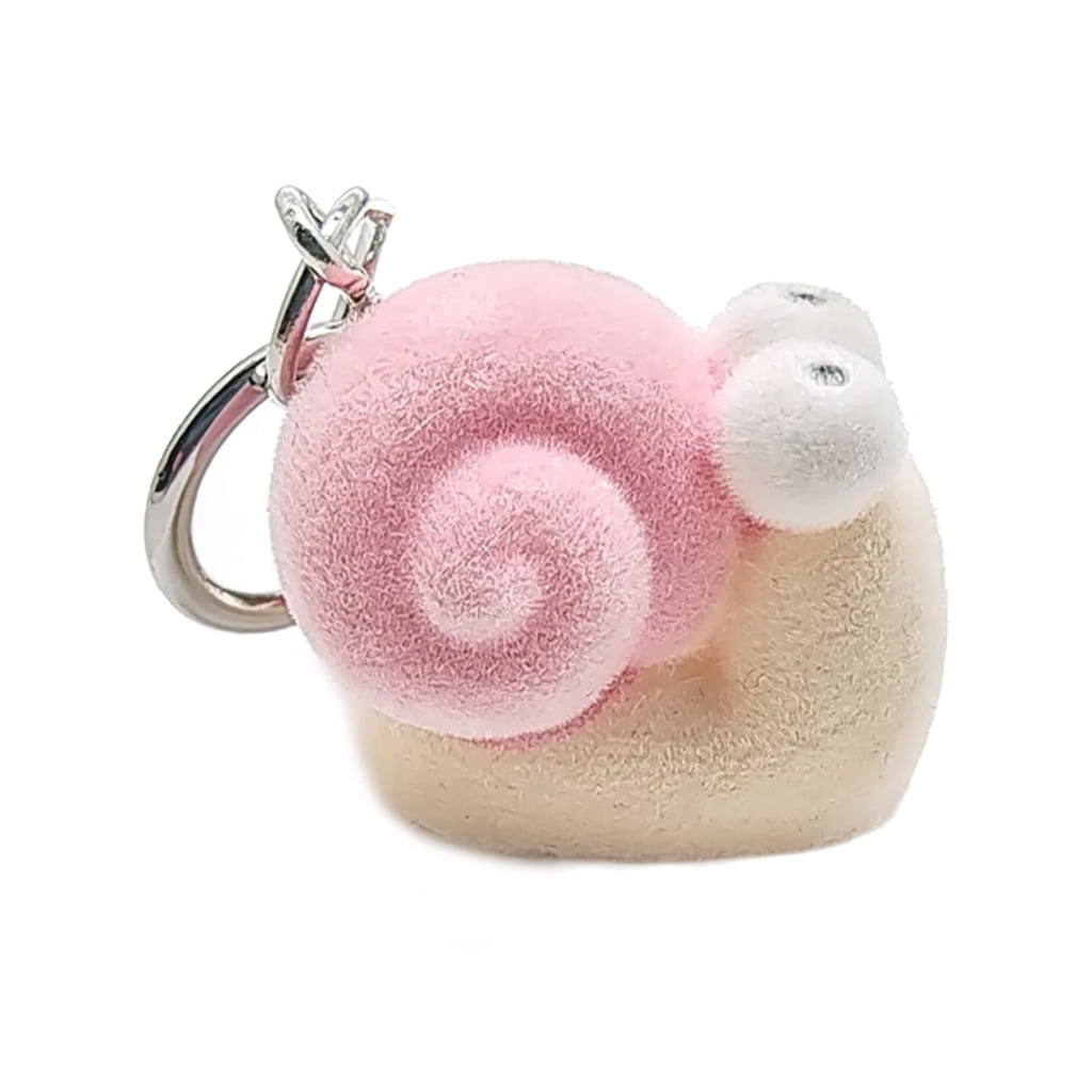 3D Flocking Keychain for Women Girls Fashionable Cartoon Animal Car Key ...