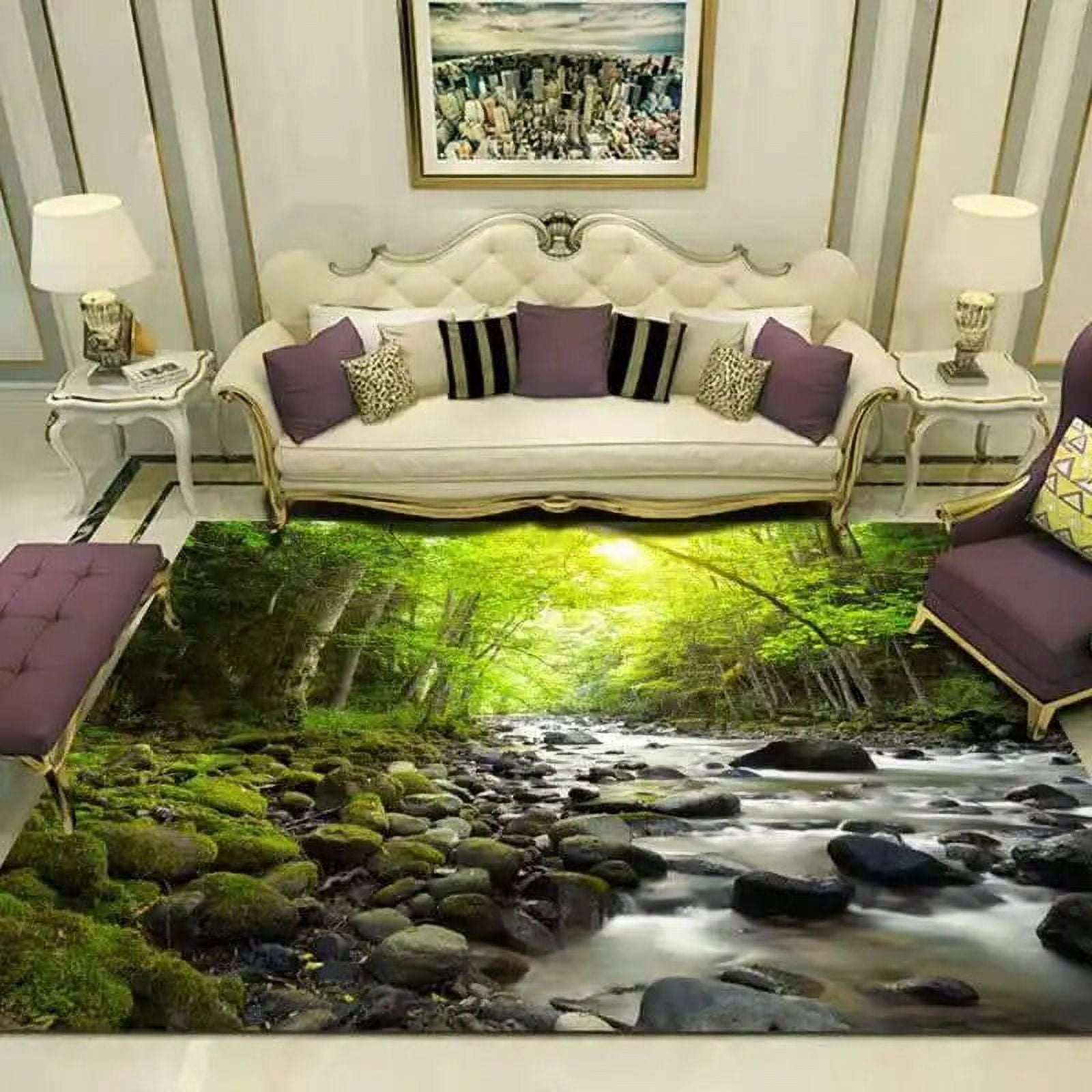3D Floor Carpets Living Room Rugs Scenery Carpet Entrance Door Mat Home ...
