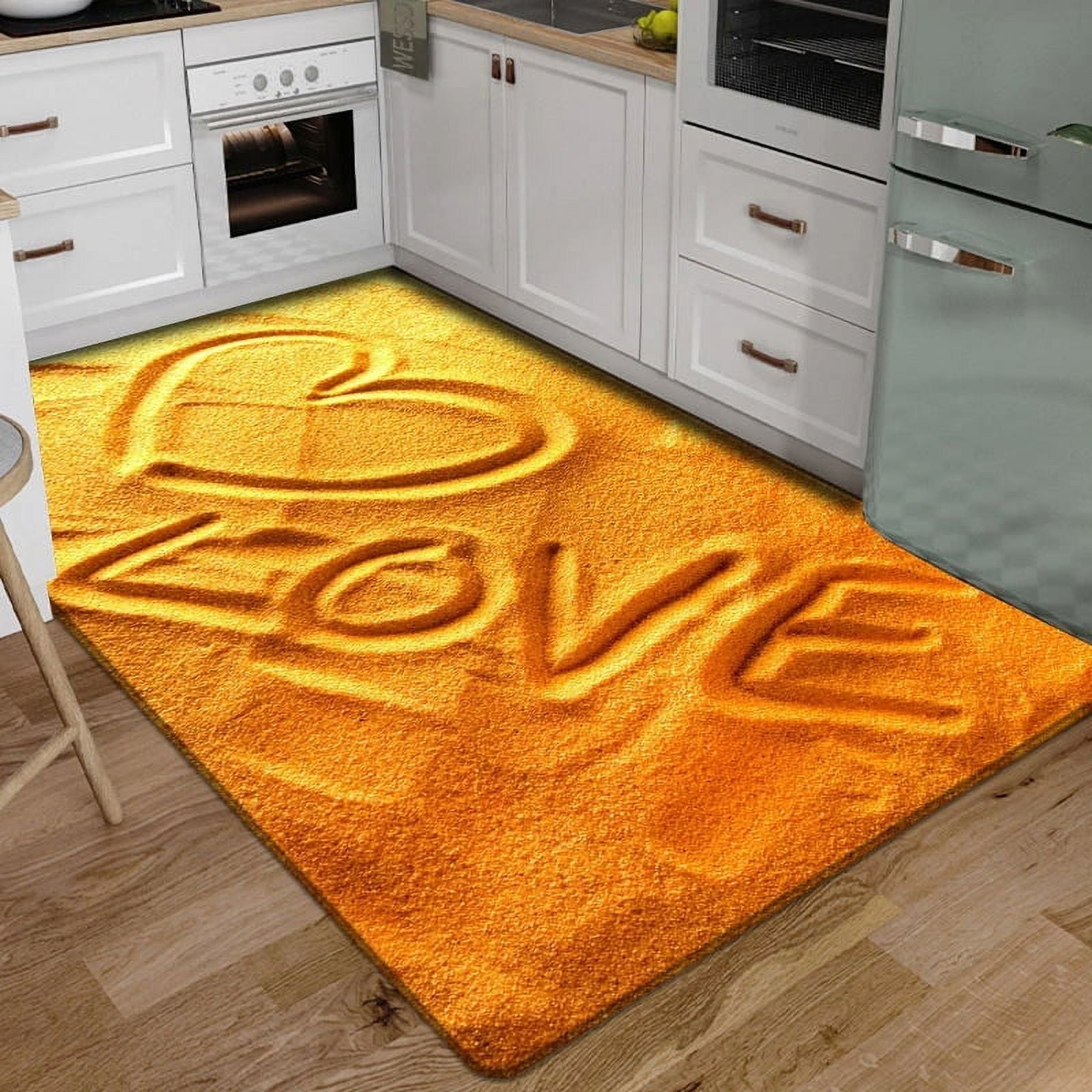 3D Floor Mat Rugs Kitchen Beach Waves Runner Carpet Kitchen Washable ...