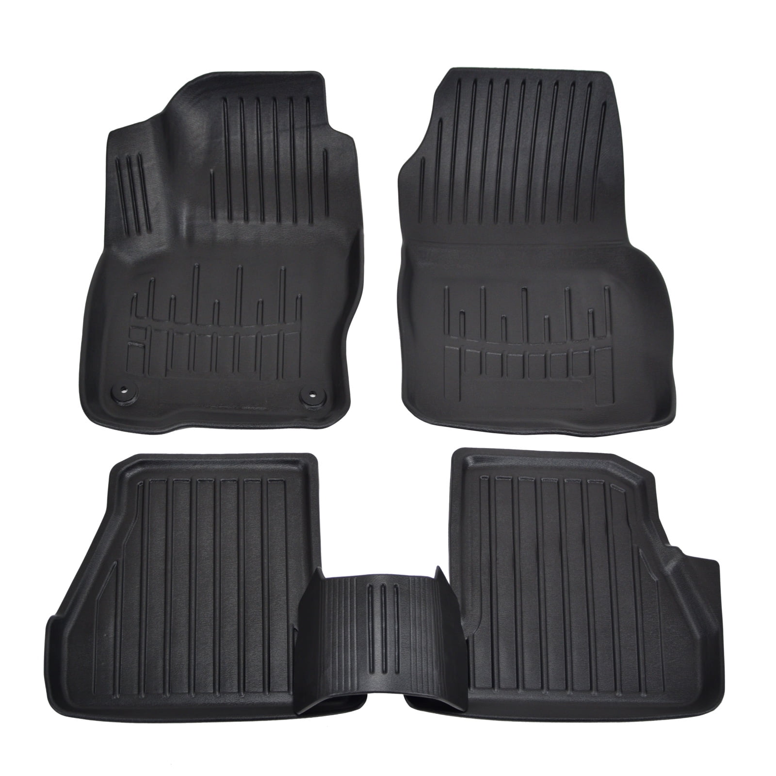 3D Floor Mats for 2012-2018 Ford Focus 3 Heavy Dut, Custom Fit, All Weather Liner Front & 2nd ...