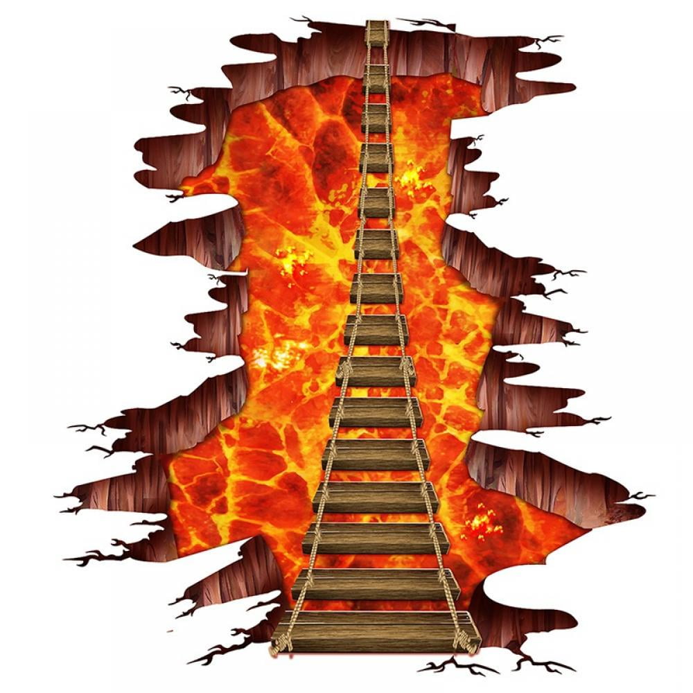 3D Floor Stickers, Floor Decal 3D Wallpaper Decals Removable Floor ...