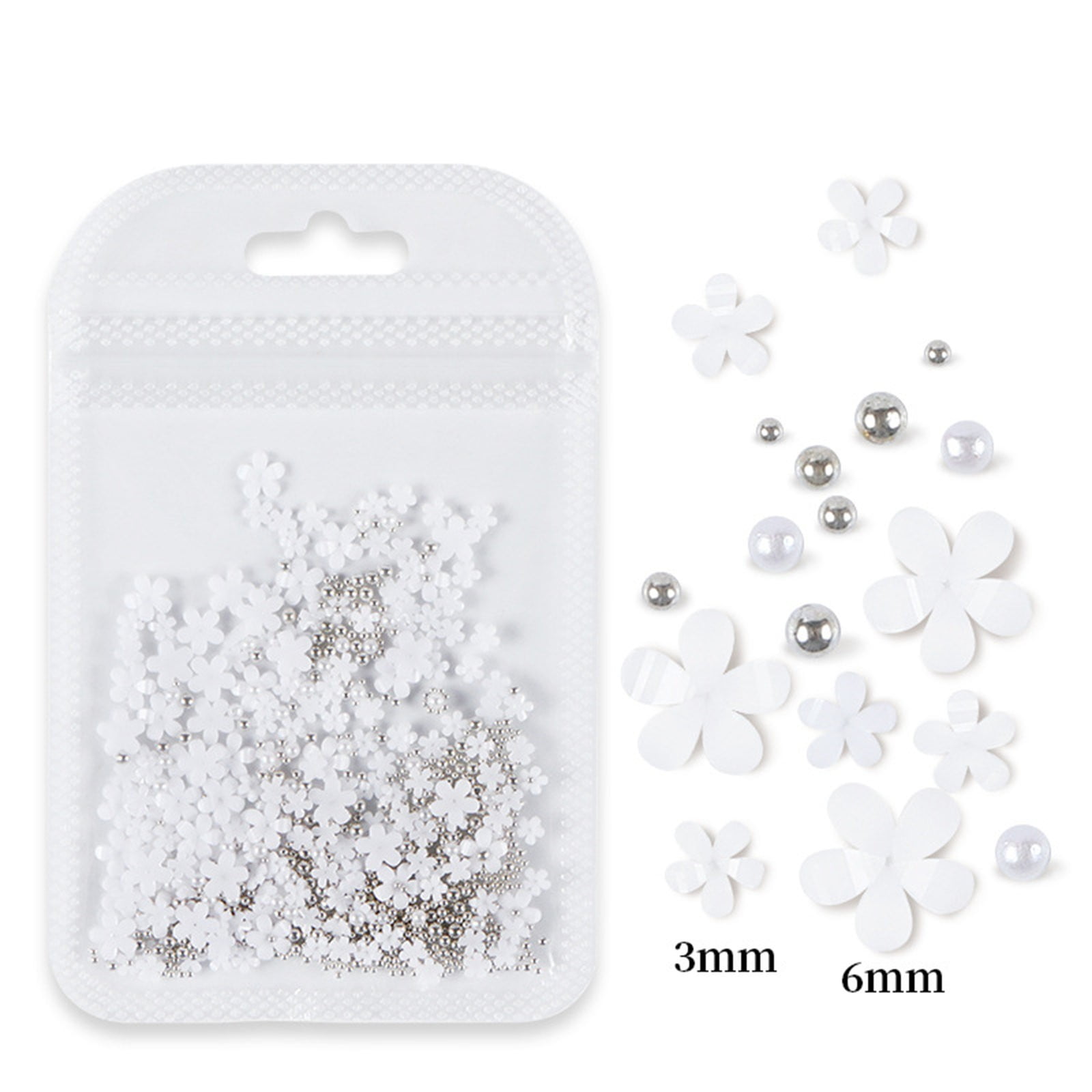 3D Floral Decorations Elegant Pearl Flower Design DIY Jewelry Craft ...