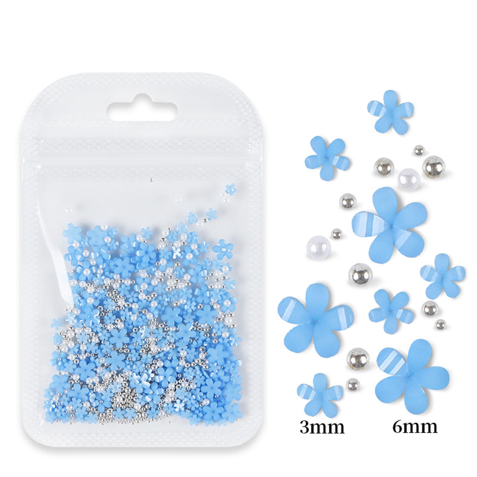 3D Floral Decorations Pearl Embellishments DIY Craft Jewelry Making ...