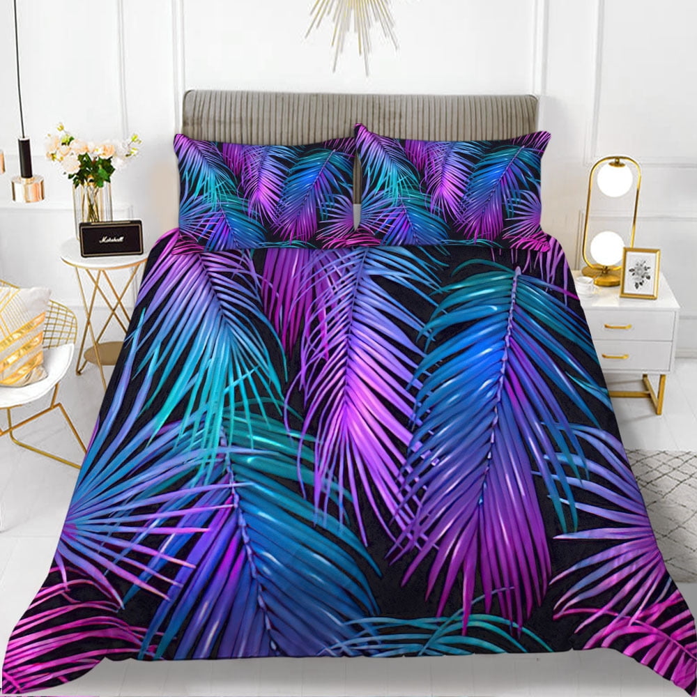 3D Floral Print Flowers Pattern Quilt Cover Set Queen Size 3-Piece 3D ...