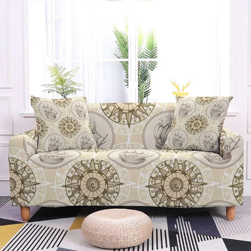 3D Floral Print Sofa Covers for Living Room 3D Cat Donut Elastic ...
