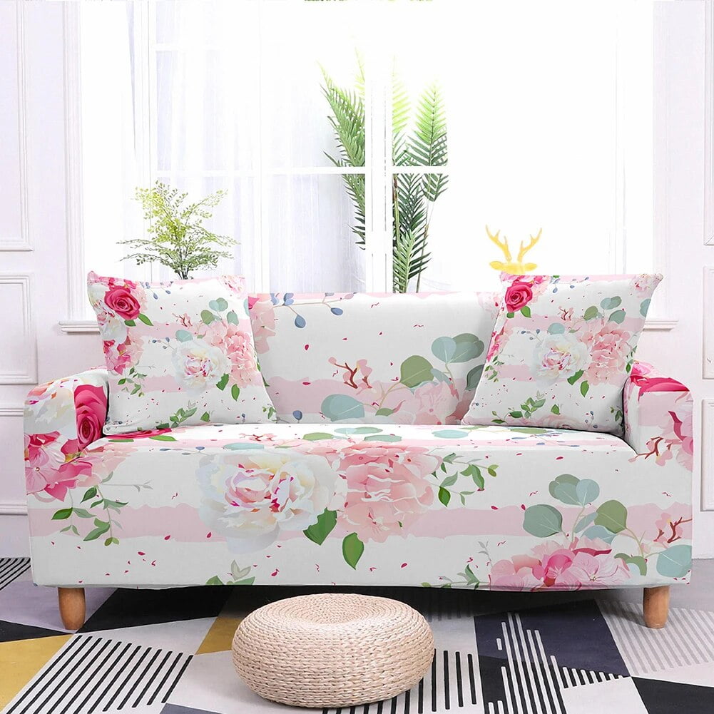 3D Floral Tropical Leave Sofa Cover for Living Room Stretch Slipcovers ...