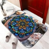 3D Flower 42 Non-Slip Memory Foam Bath Rug: Absorbent, Quick-Dry ...