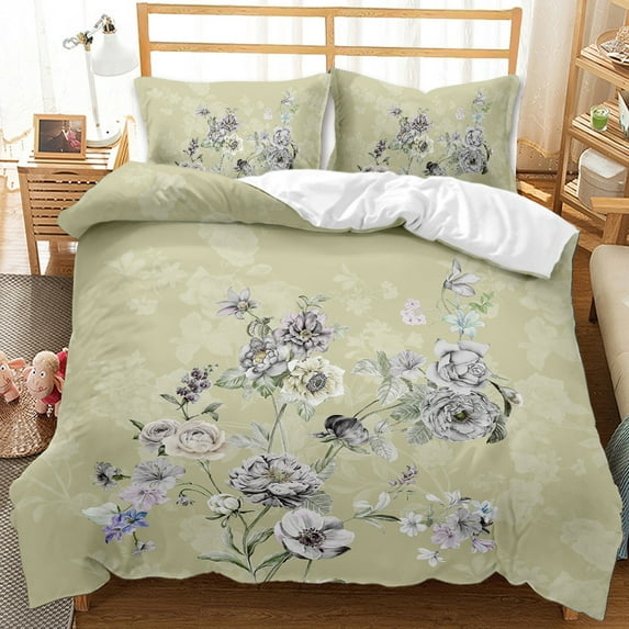 3D Flower Duvet Cover Set Spring Peach Blossom Bedding Set King Size ...