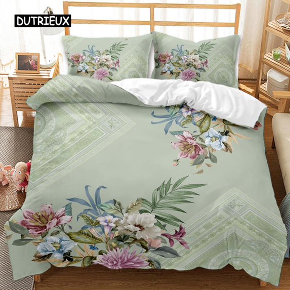 3D Flower Duvet Cover Set Spring Peach Blossom Bedding Set King Size ...