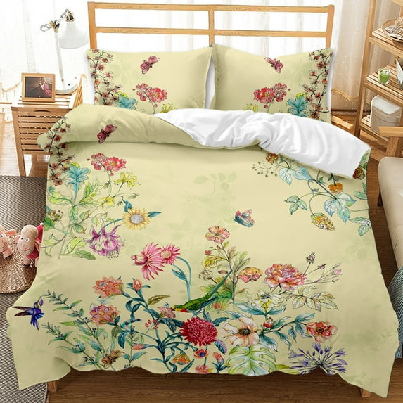 3D Flower Duvet Cover Set Spring Peach Blossom Bedding Set King Size ...