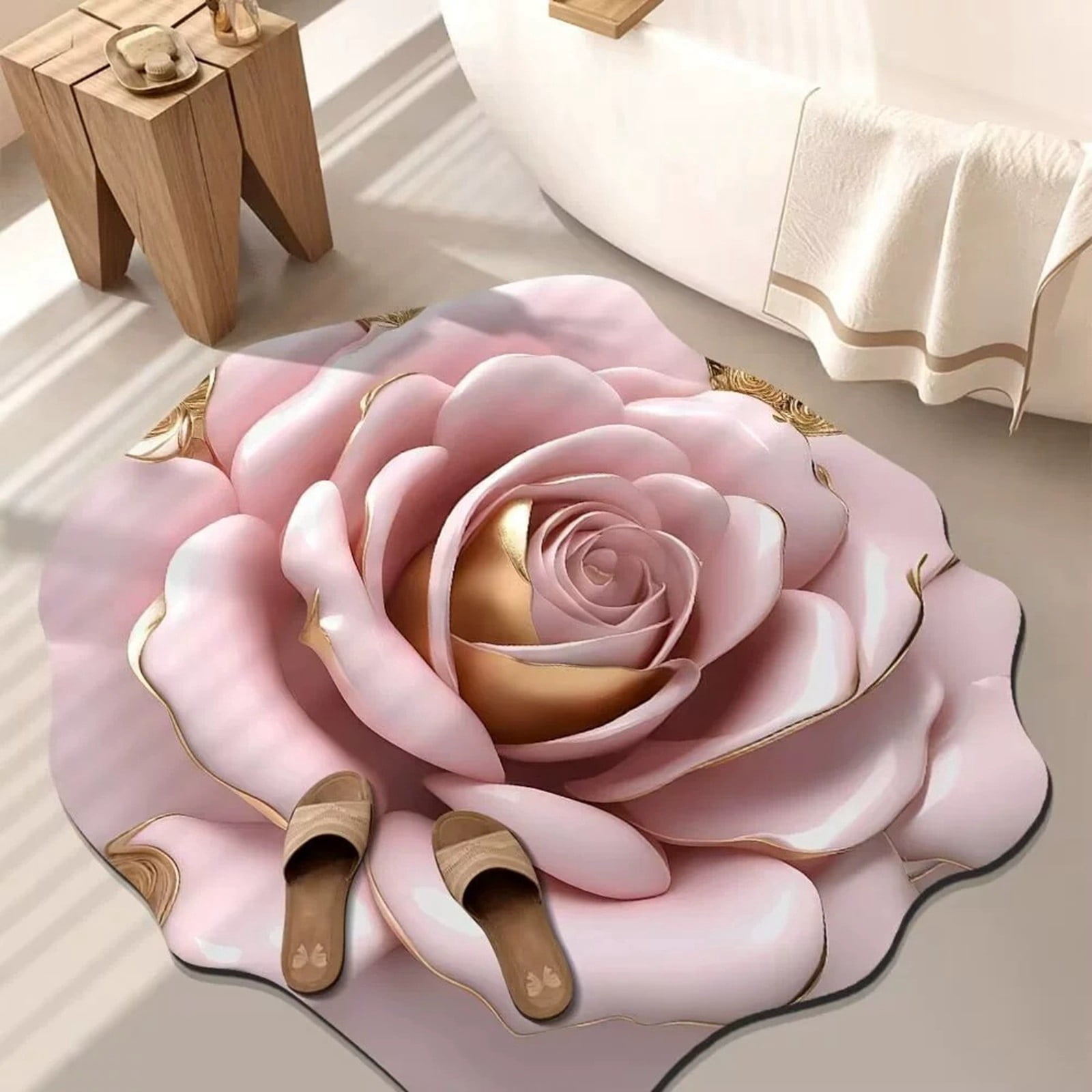 3D Flower Mats Irregular Carpets Light Washable And Decorative Carpets ...