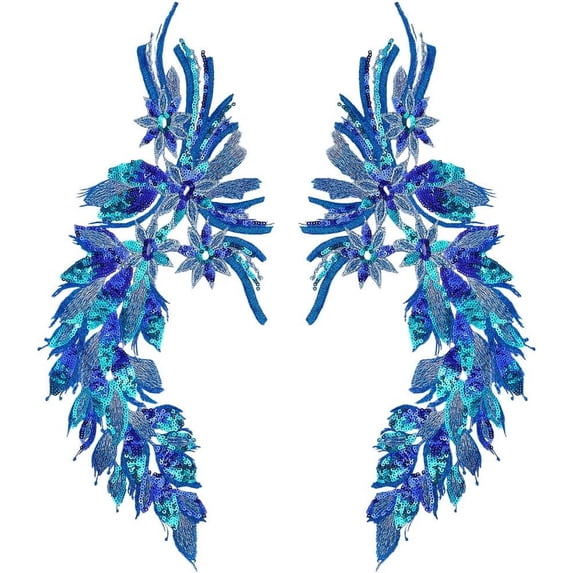 3D Flower Polyester Embroidery Sew on Flower Appliques with Plastic ...