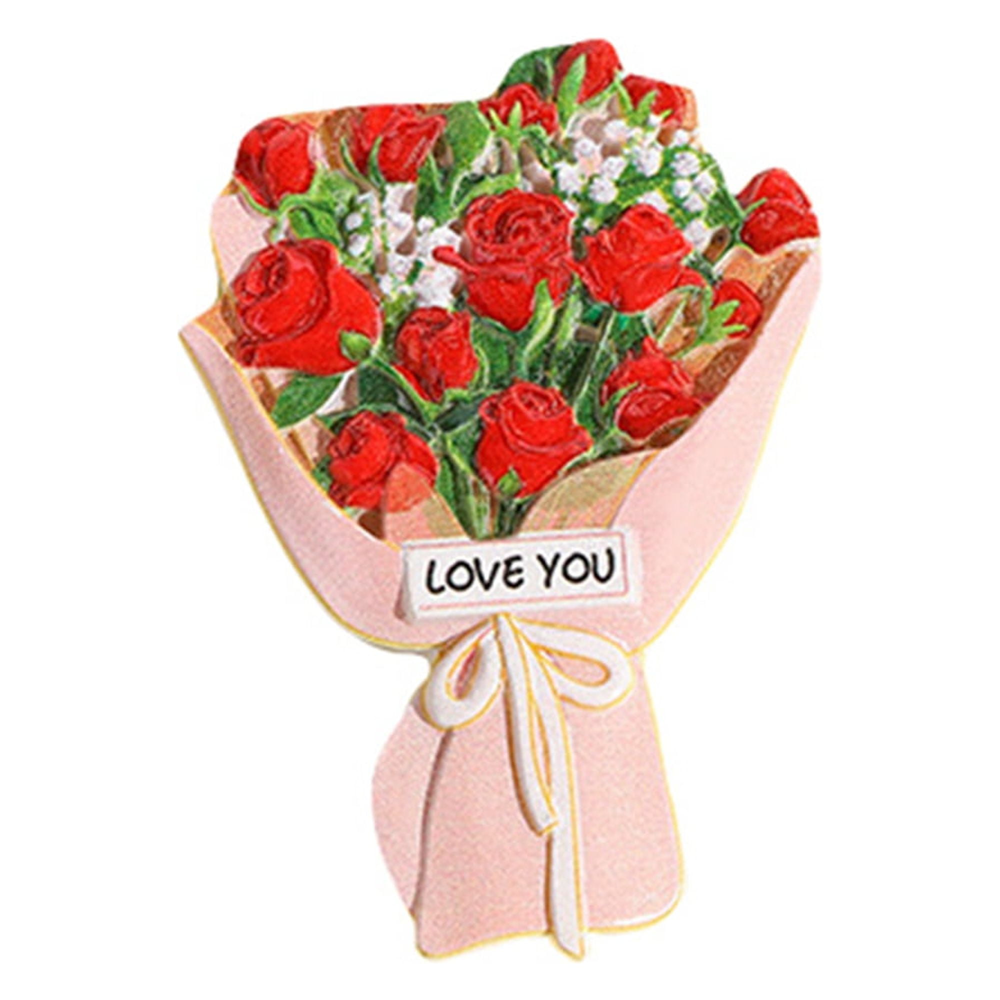 3D Flower Refrigerator Magnets Cute Bouquet Fridge Magnets Stickers for ...