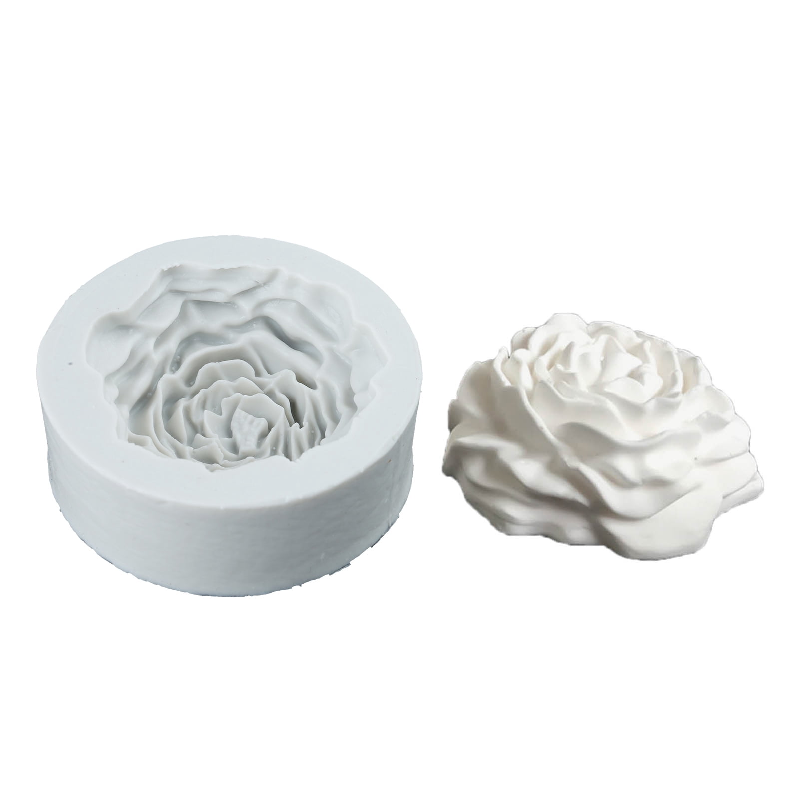3D Flower Soap Molds 3D Peony Shape Epoxy Silicone Moulds Cake ...