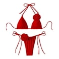 3D Flower Swimsuits for Women Two Pieces Split Bikinis Set Swimwears ...