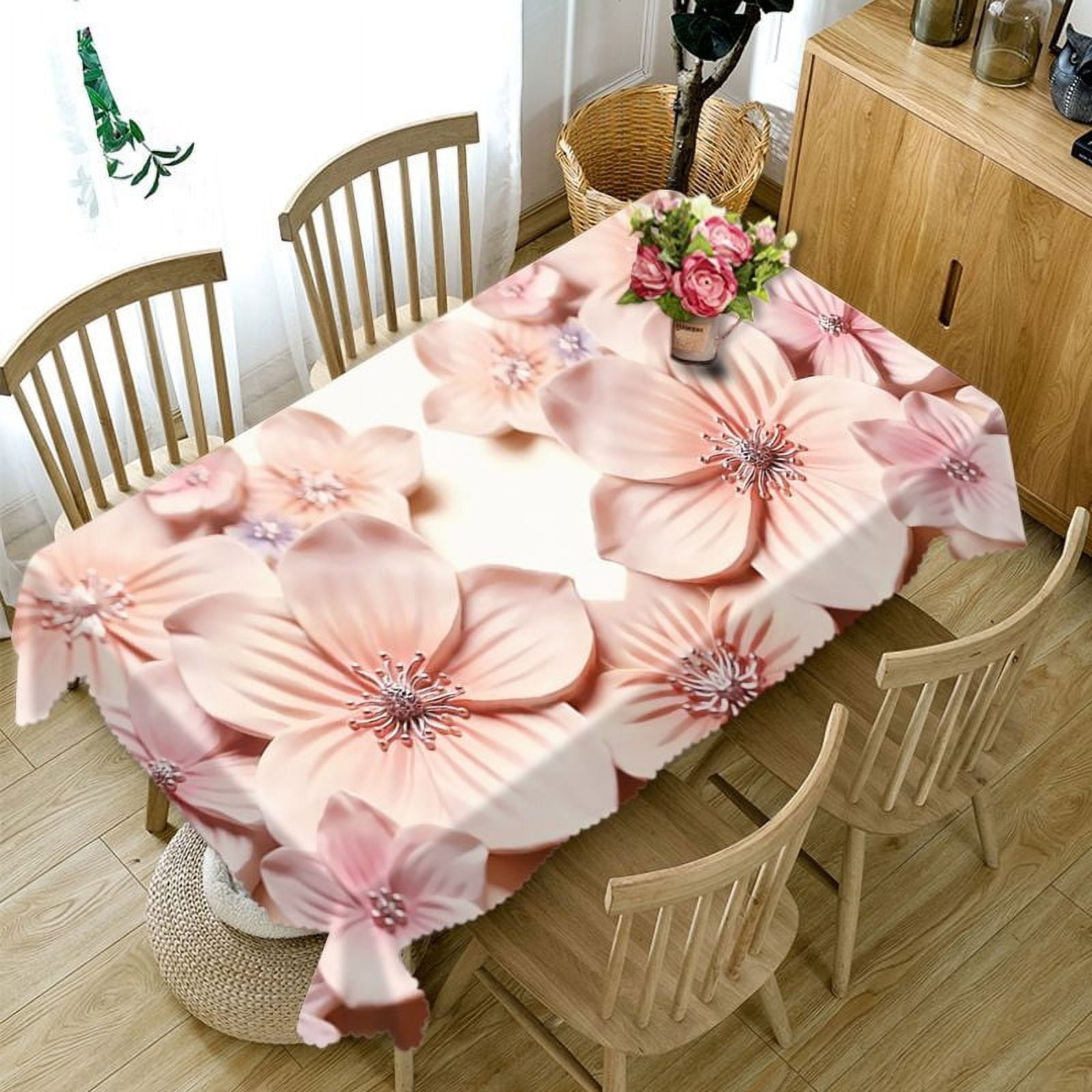 3D Flower Table Cloth Creative Colorful Wall Flower Pattern Table Cloth ...