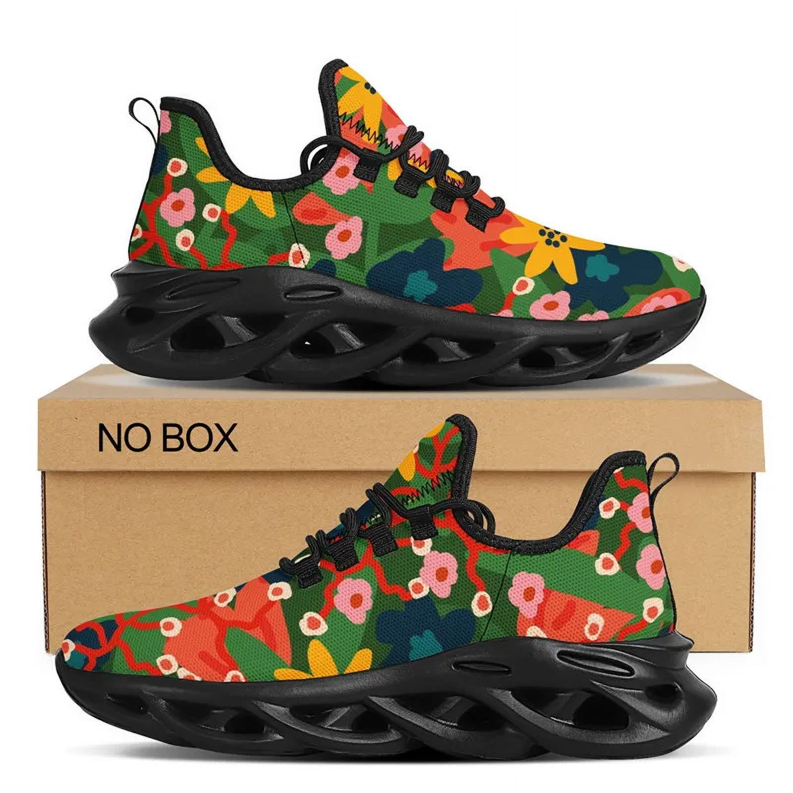 3D Flowers Fashion Women's Flats 2022 Couple Sneakers Lace-up Ladies Colorful Walking Spor ...