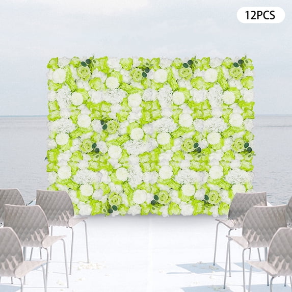 3D Flowers Wall Panel 15*15inch Artificial Flower Wall Background for ...