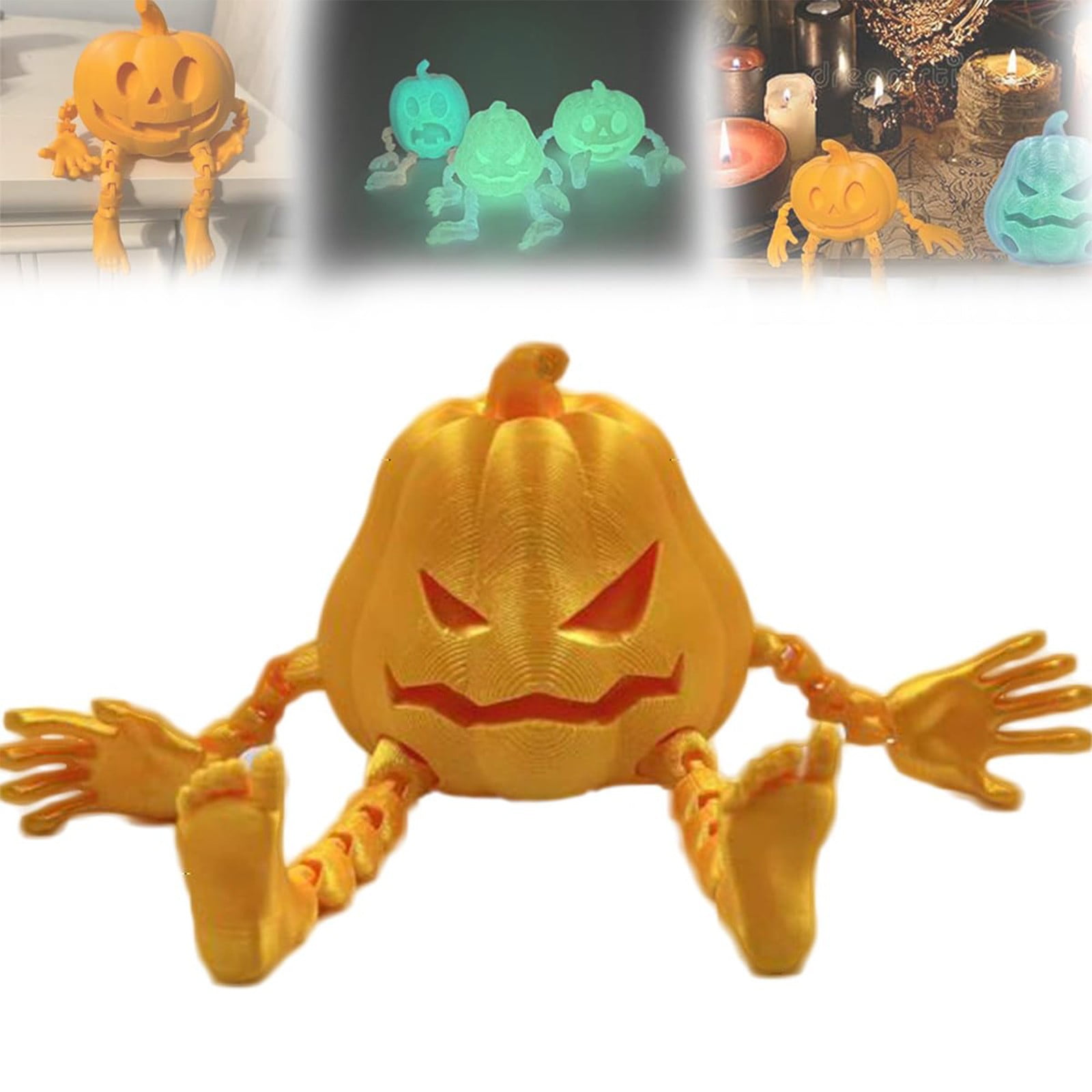 ReTeiv 3D Fluorescent Pumpkins, 3D Printed Articulated PumpkinDesk ...